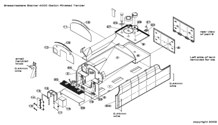 Stanier 4000 gallon tender instructions