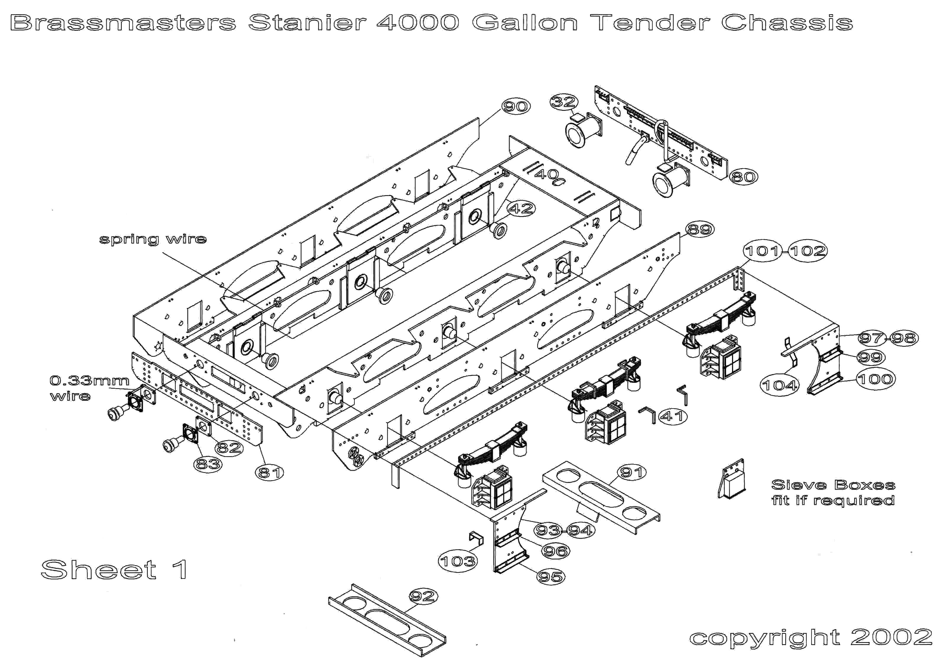Stanier 4000 gallon tender instructions