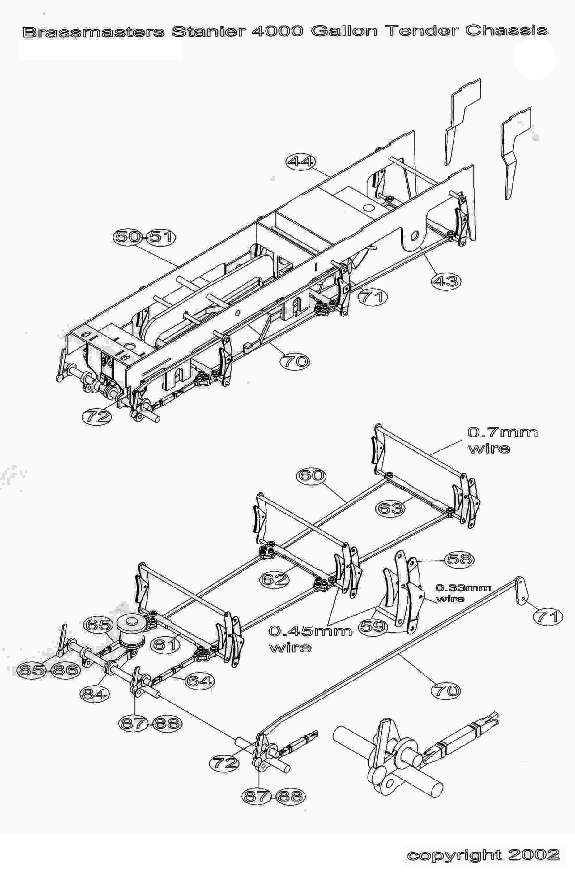 Stanier 4000 gallon tender instructions